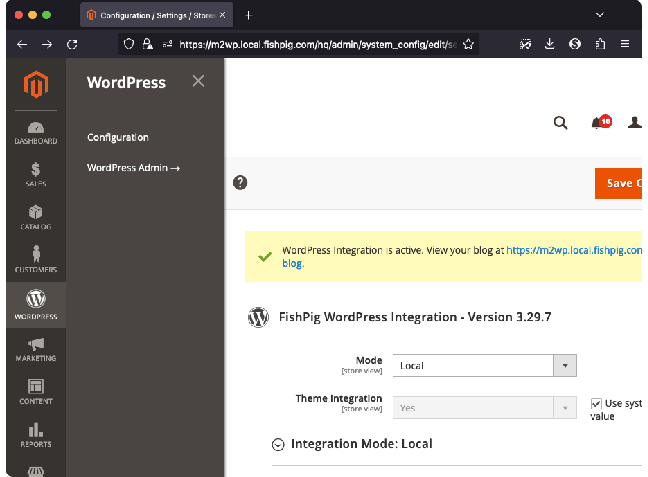 1 Click WordPress Admin Login | Magento 2 WordPress Integration | FishPig